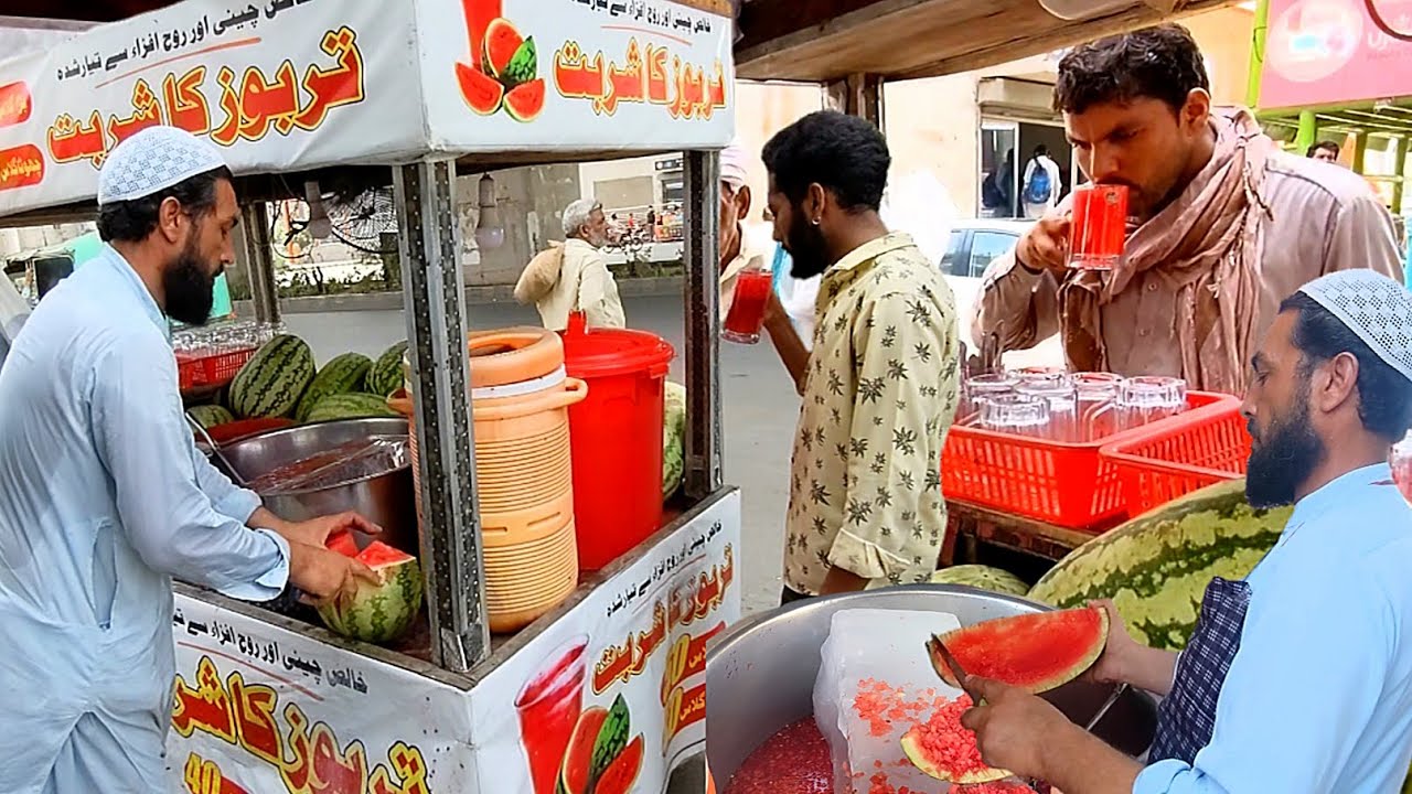 REFRESHING WATERMELON JUICE IN SUMMER | AMAZING WATERMELON CUTTING ...