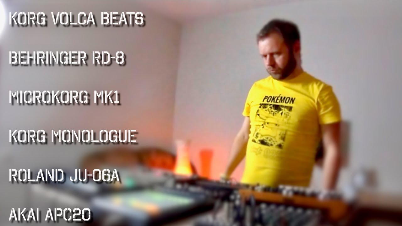 Korg Volca Beats+Behringer RD-8+Microkorg mk1+Korg Monologue+Roland JU ...