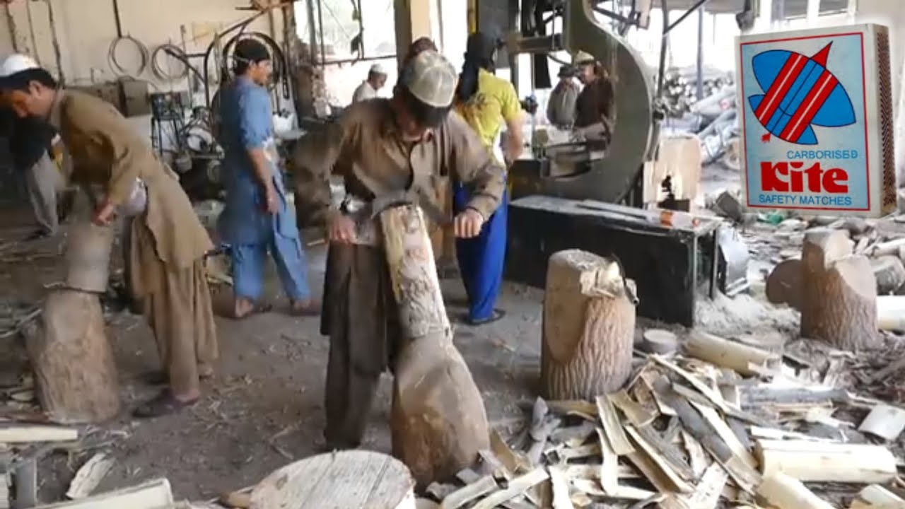 How To Make Matches Inside The Factory - YouTube