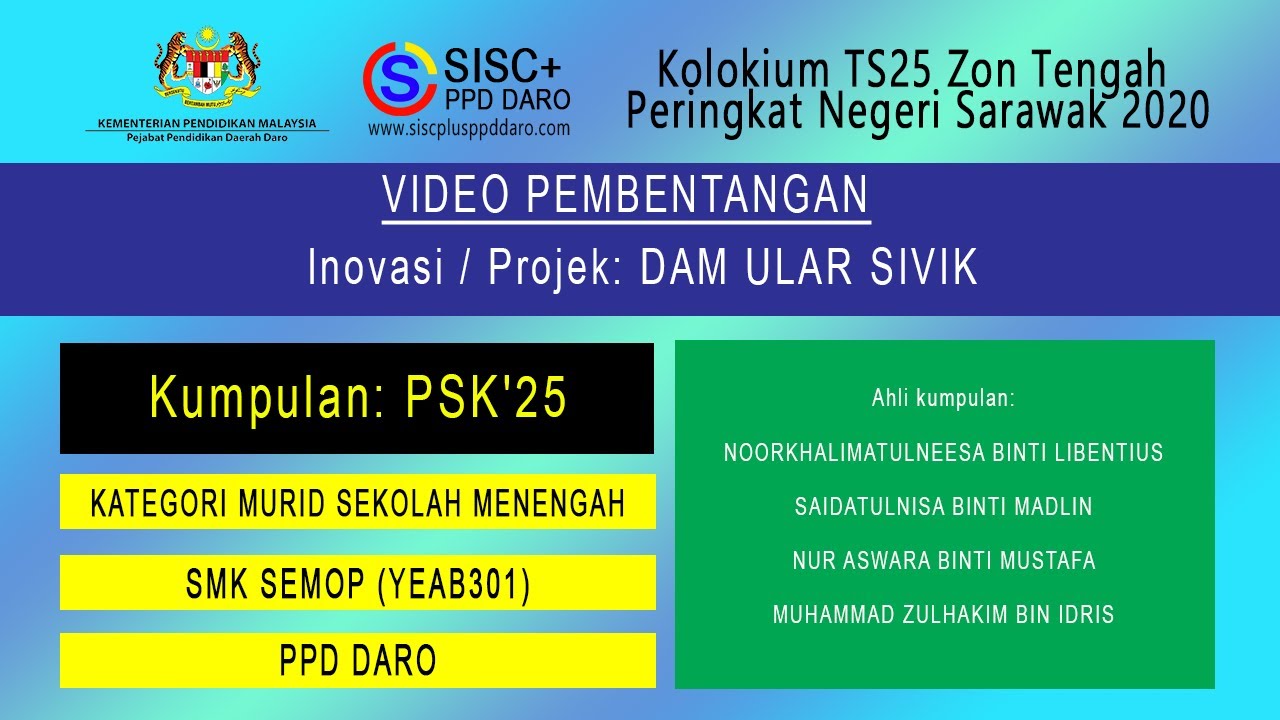 DAM ULAR SIVIK - PSK'25 (SMK SEMOP) - YouTube