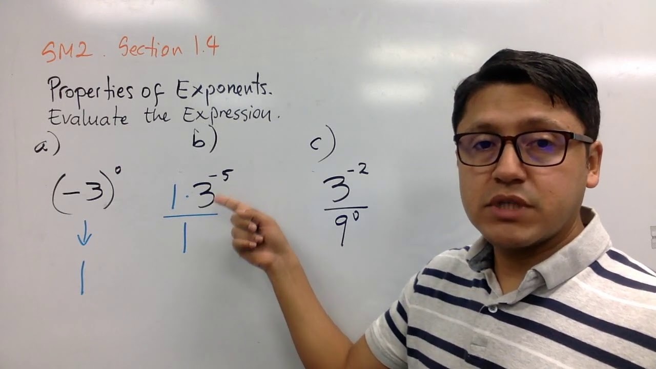SM2 (Spanish) - Ch. 1B - 1.4 Properties of Exponents - 02 - YouTube