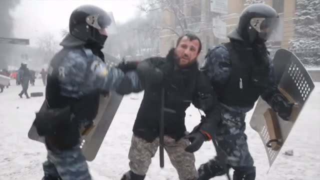 Euromaidan - Riot police detain a journalist in Kiev Ukraine - YouTube