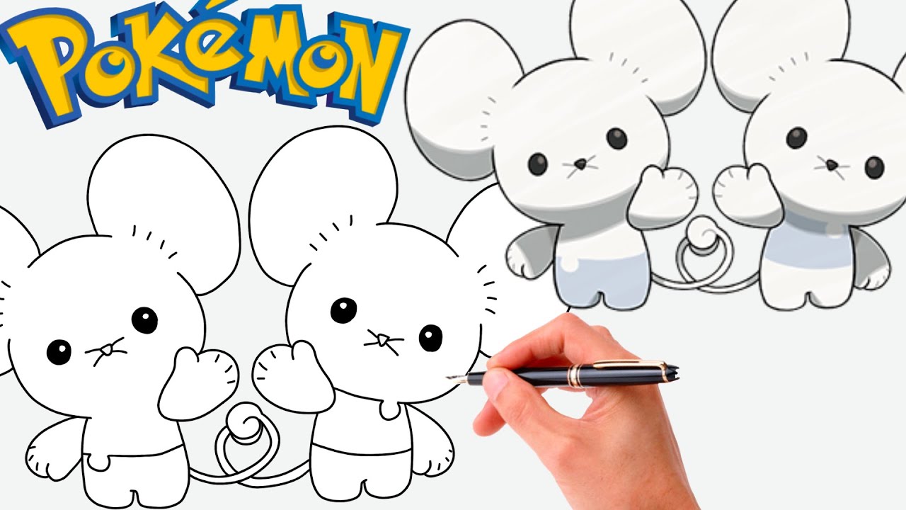 Cómo dibujar TANDEMAUS POKEMON #924 | FÁCIL | Generación 9 - YouTube