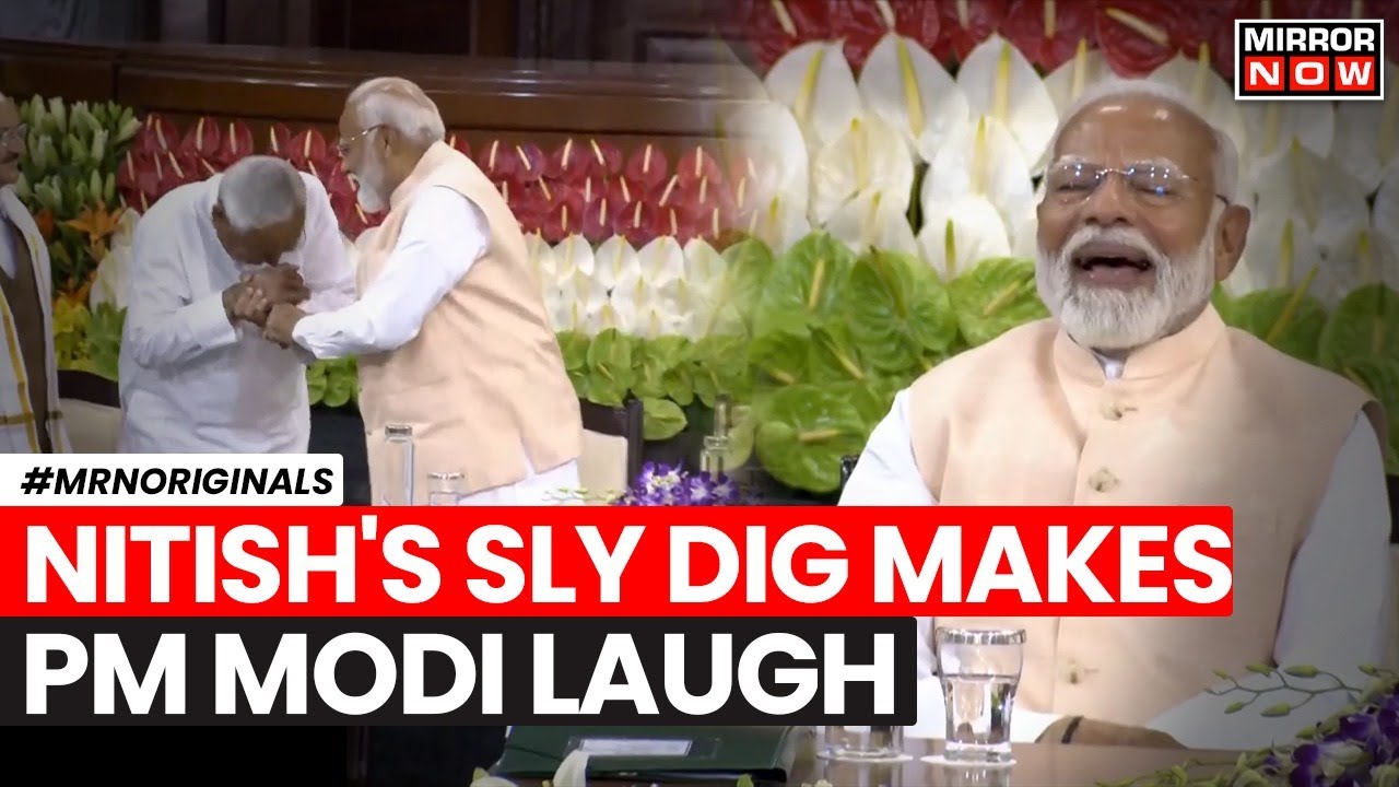 Nitish Kumar's Hilarious Speech Makes PM Modi Laugh At NDA Meeting In ...