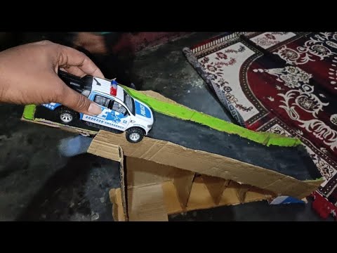 How to Make Cardboard track Hot Wheels Toy Car Garage for Hot Wheels ...