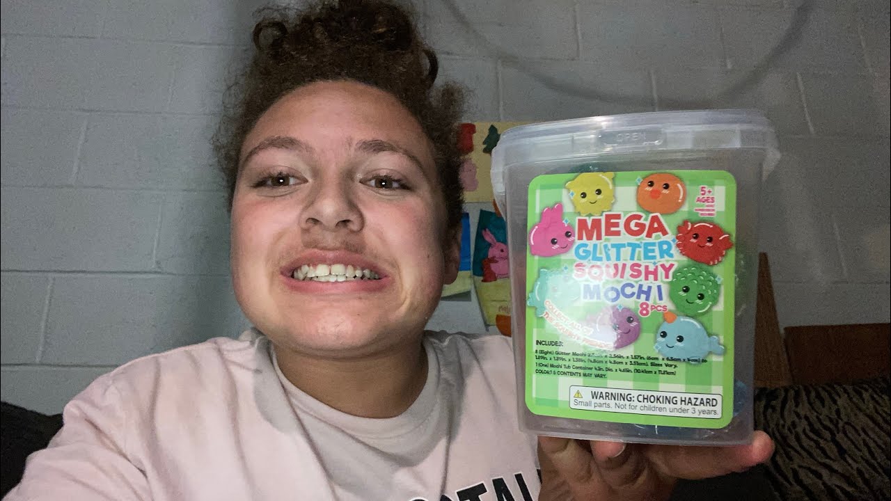 Unboxing The Mega Glitter Squishy Mochi of 8 PCS - YouTube