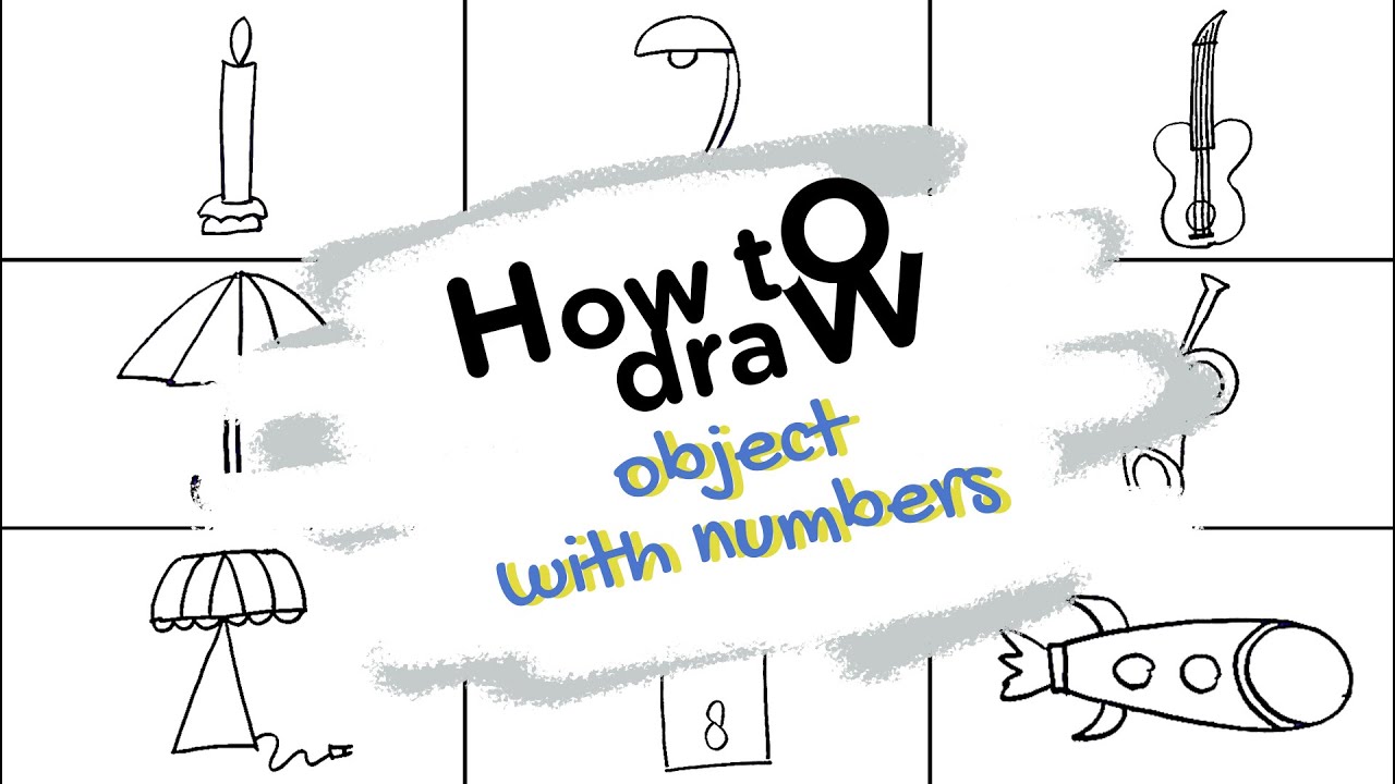 How to Draw Object with numbers - YouTube