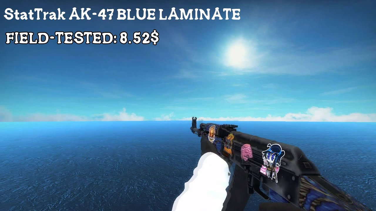 #1 Skin Showcase ! - StatTrak AK-47 Blue Laminate Field Tested - YouTube