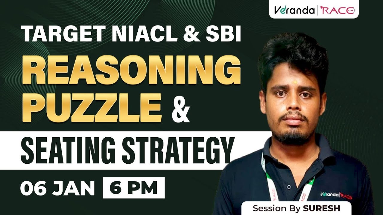 TARGET NIACL SBI REASONING PUZZLE STRATEGY SURESH VERANDA target-niacl-sbi-reasoning-puzzle-strategy-suresh-veranda