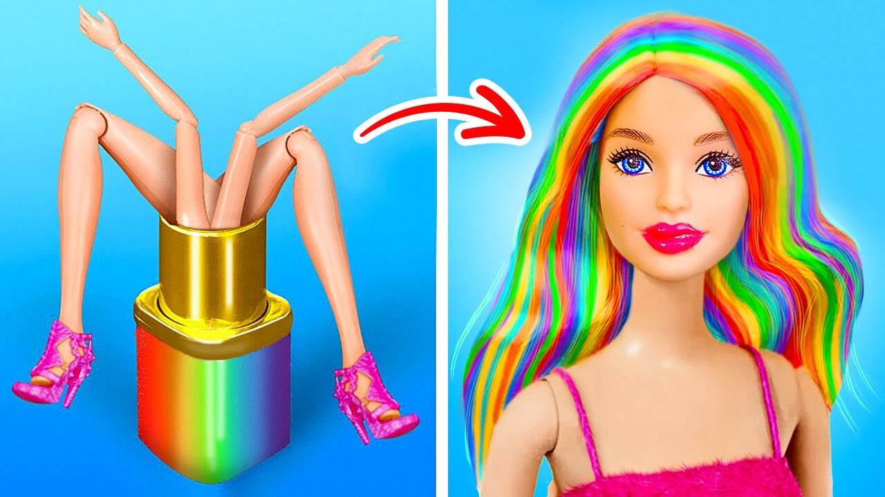 BARBIE CUPU 🤓 Makeover Barbie GOKIL! Makeover Kaya VS Bokek oleh 123 GO! TRENDS - YouTube