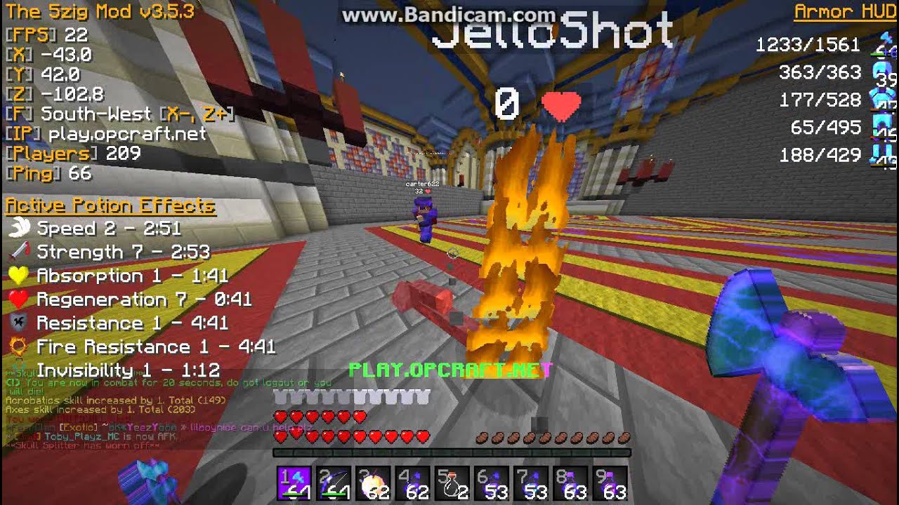 Minecraft: carter622 (HERO RANK) HACKING ON OPCRAFT - YouTube