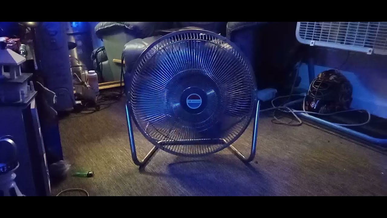 1997 Blue Lakewood HV-18 High Velocity Floor Fan! - YouTube