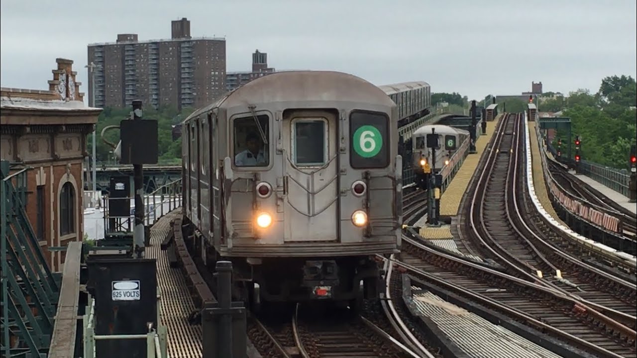 IRT Pelham Line: R62A (6) Trains with NIS (6) Trains and Work Train ...