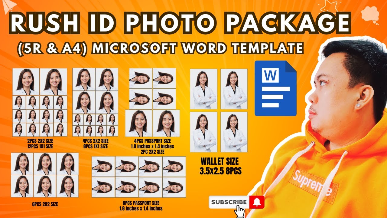 RUSH ID PHOTO PACKAGE | 2X2 | WALLET SIZE | (5R & A4 PHOTOPAPER ...