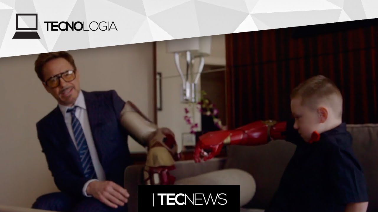 Robert Downey Jr. entrega prótese do Homem de Ferro / Galaxy S6 ...