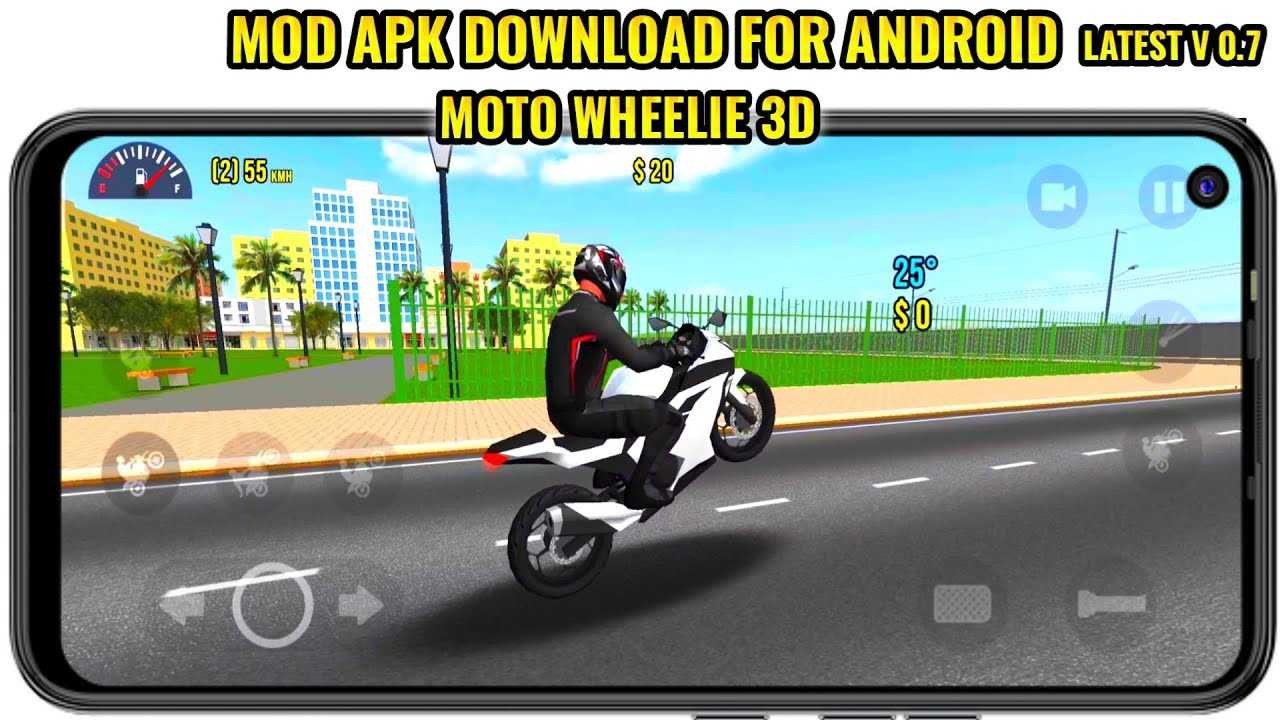 Moto Wheelie 3D v0.7 Mod Apk - Unlimited Money, Unlock All Bikes, All ...