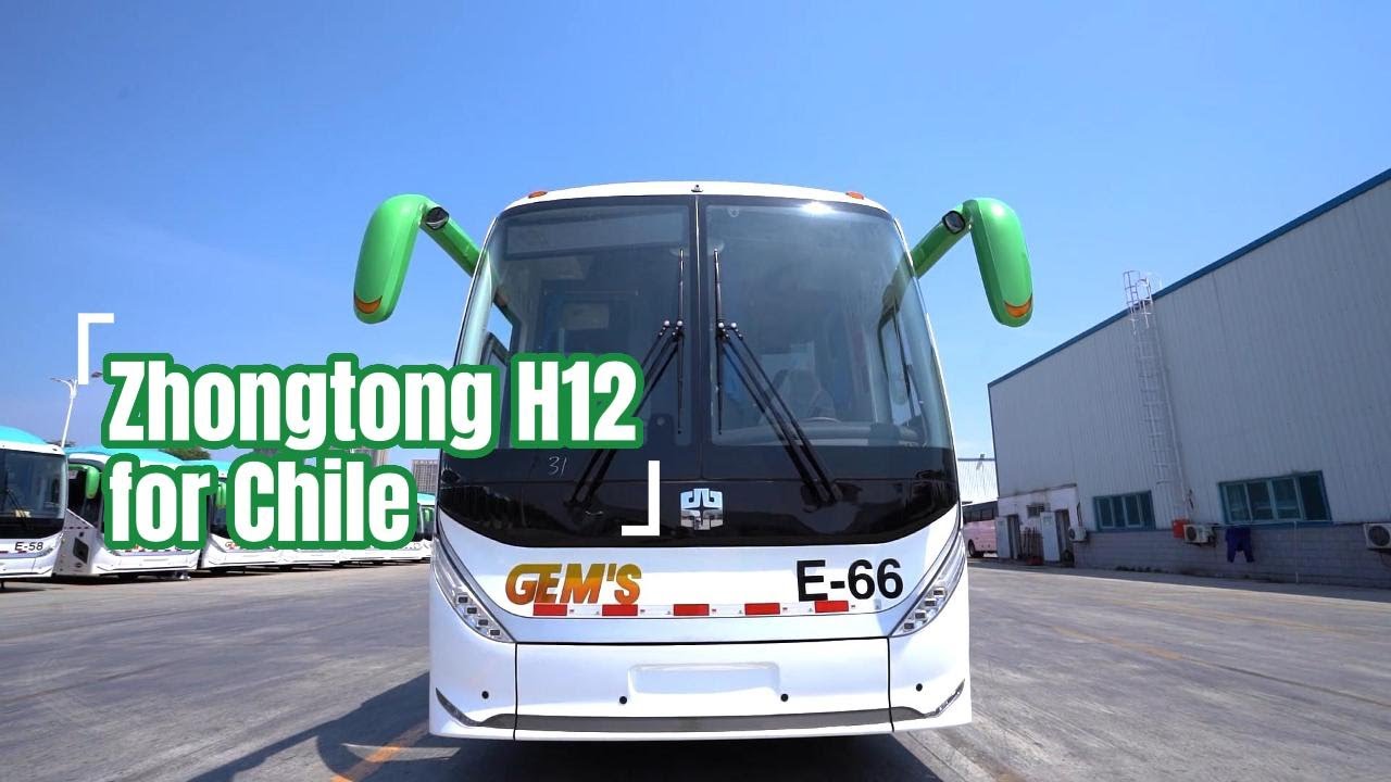 Zhongtong H12 Electric Luxury Tourist Buses for Chile - YouTube