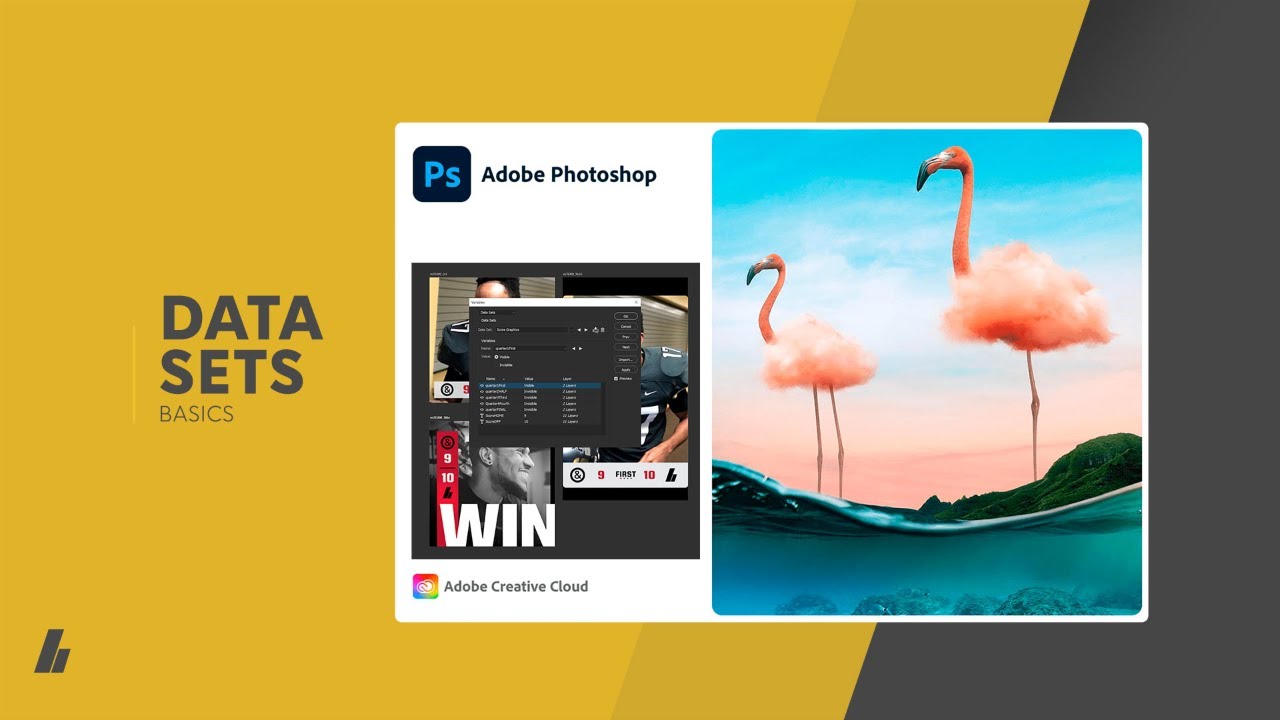 Photoshop Data Sets & Score Graphics - YouTube