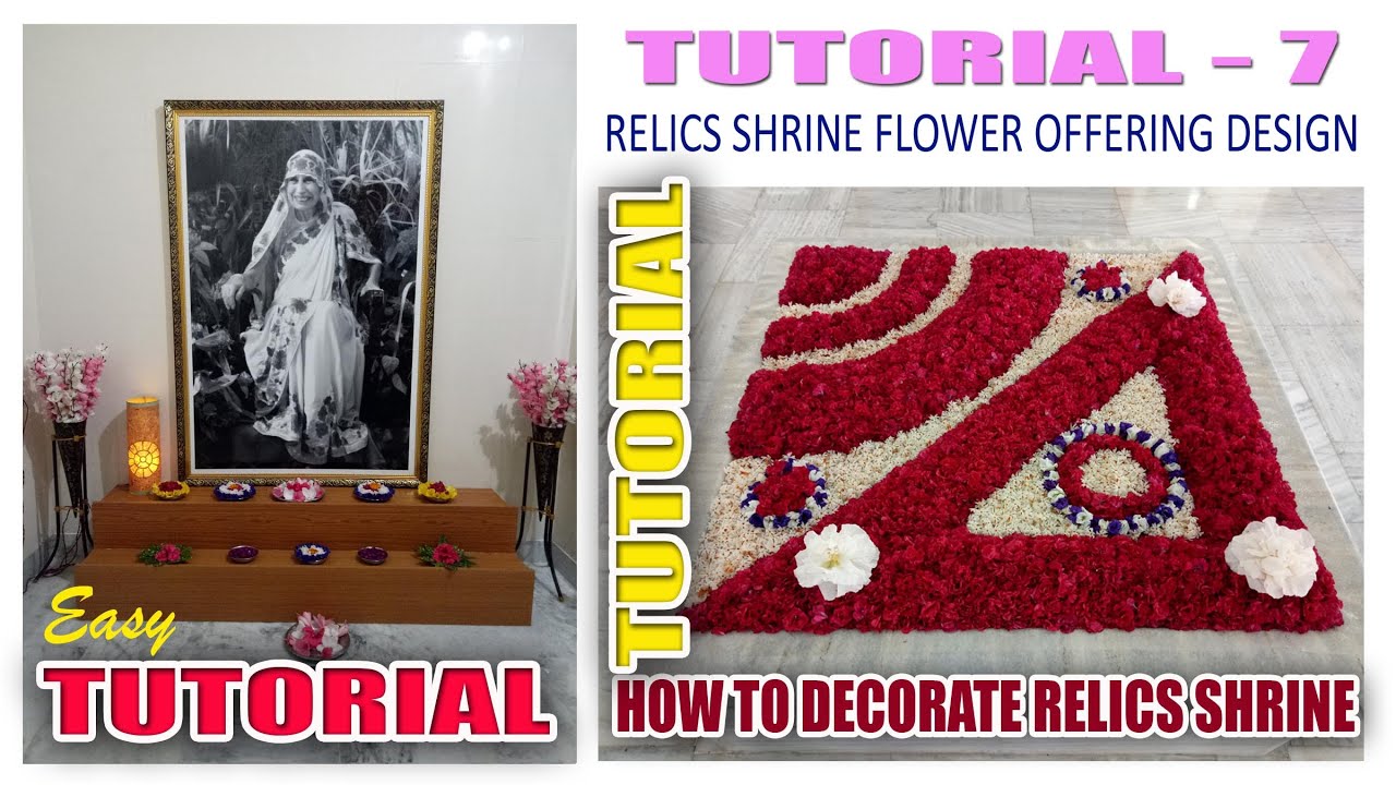 TUTORIAL Flower Decoration | How to Decorate Relics Shrine | Flower ...