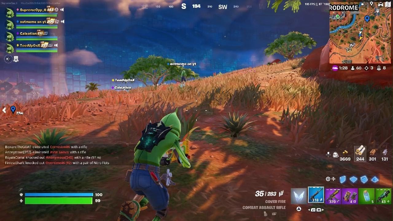 Fortnite pea skin squads dub - YouTube