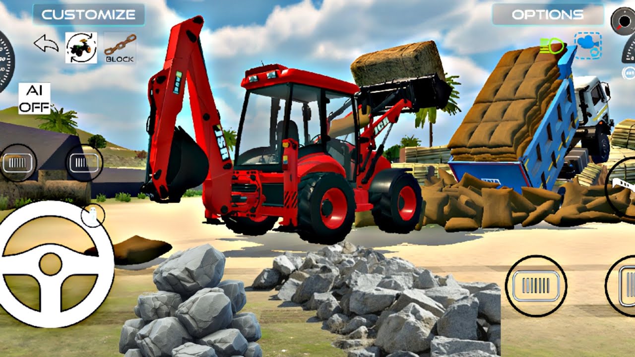 driver JCB #and dumper #uploading stone from 🔥simulator game 🎮 Android ...