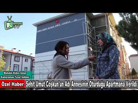 Şehit Umut Coşkun'un adı annesinin yaşadığı apartmana verildi