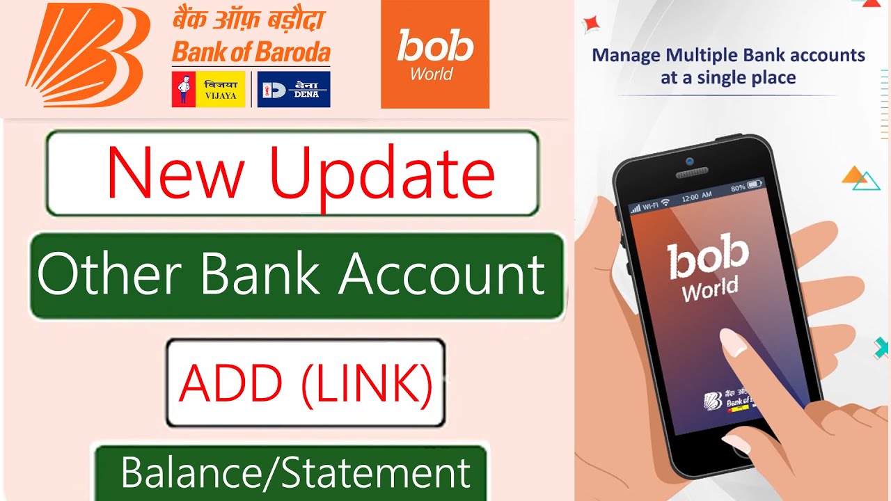 BOB World Link other Bank Account | View Multiple account Statement in ...