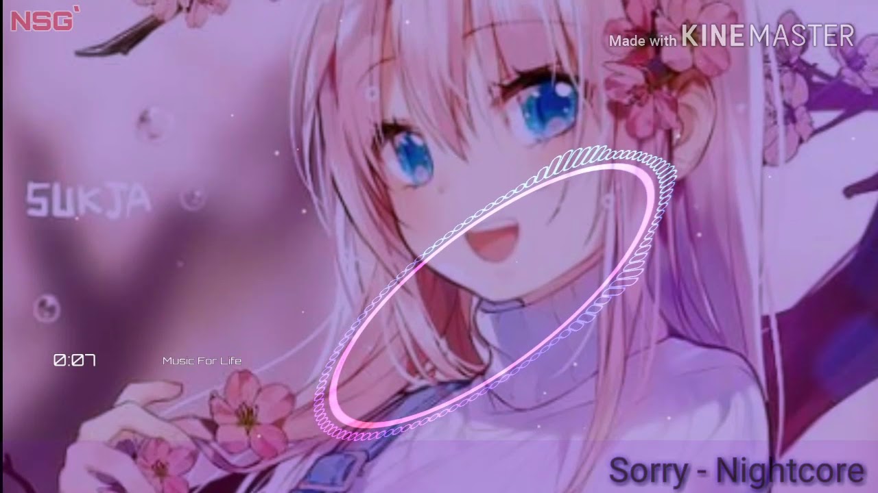 Sorry - NightCore - justin Bieber - Lyric Video - [Cover by Paper ...