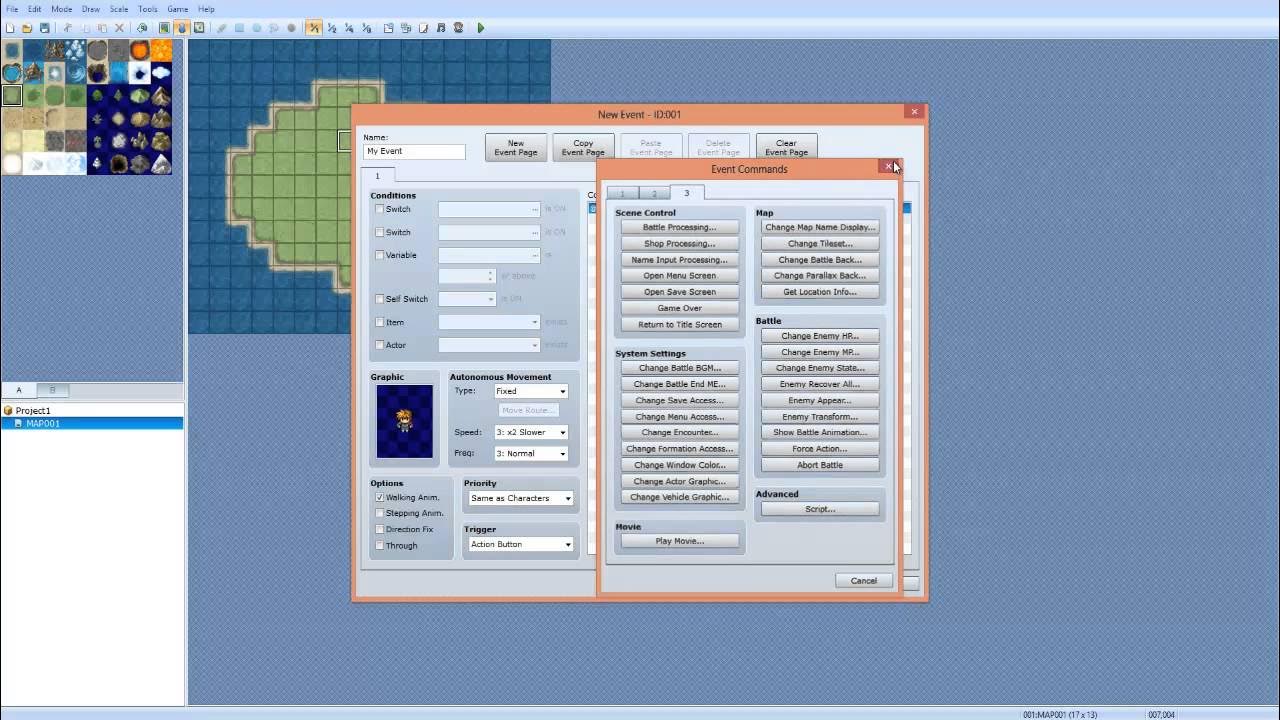 RPG Maker VX Ace Tutorials - (SE02 E13) - Event Interface - YouTube