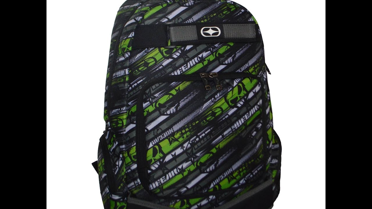 Обзор Рюкзак для скейта No Fear Print Skate Backpack - YouTube