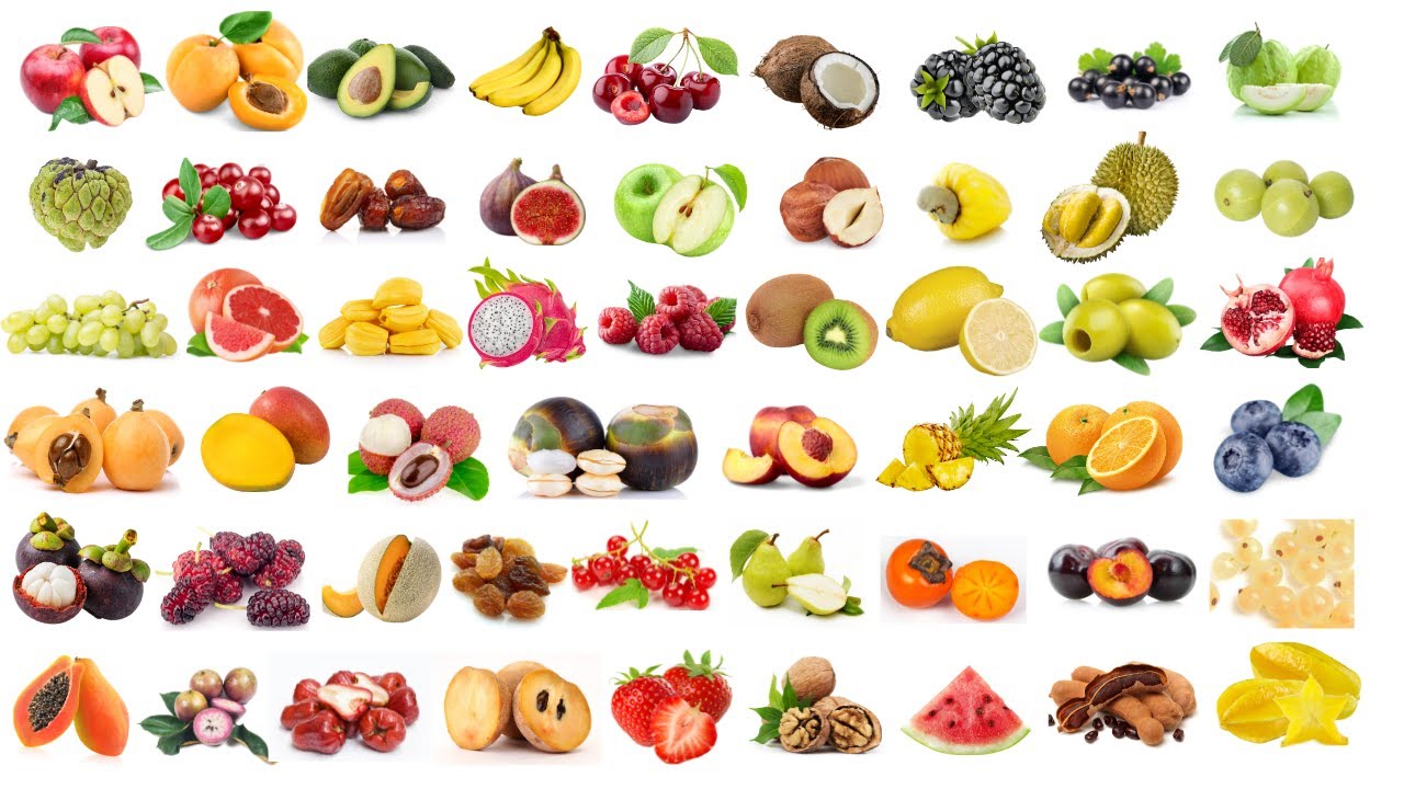 50+ Fruit Names From A - Z | Learn Fruit Names in English | Fruits ...