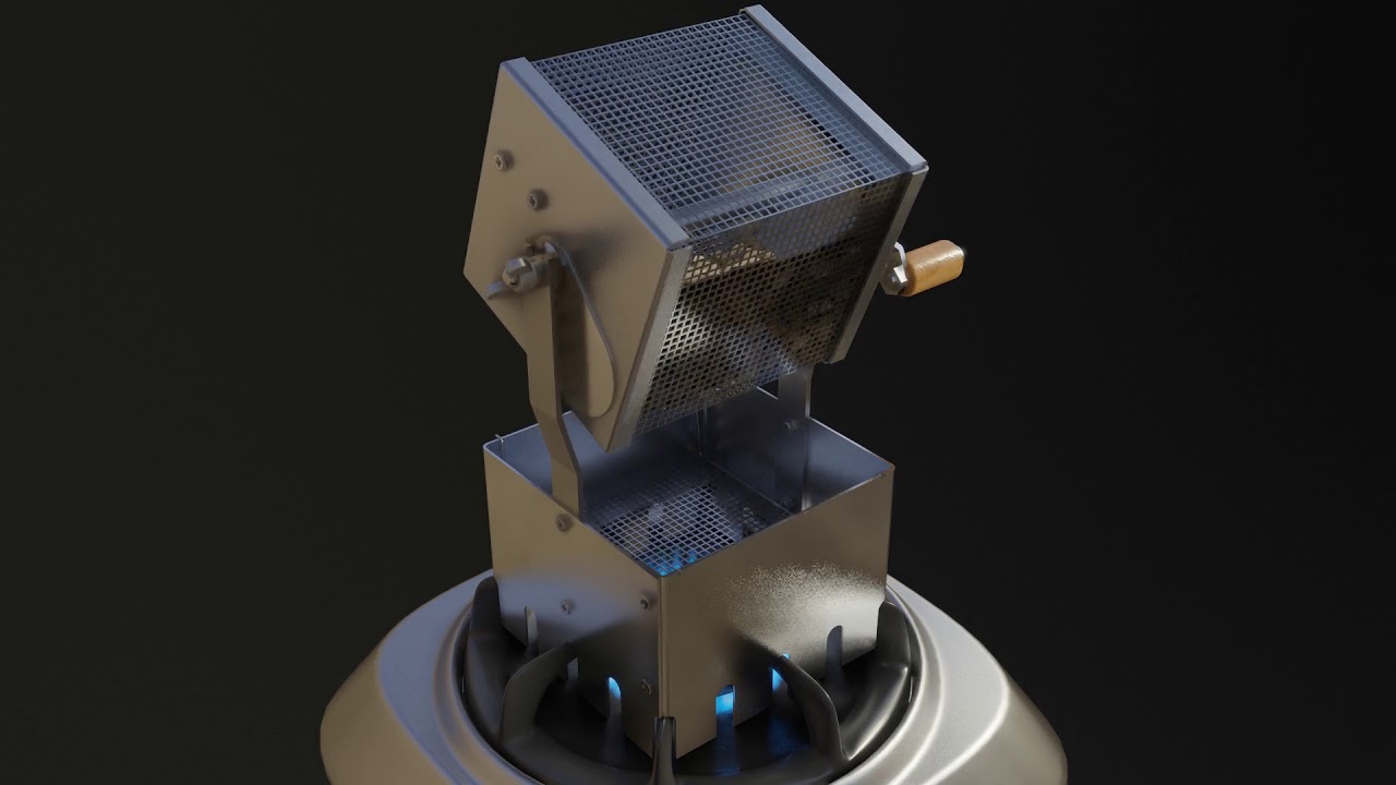 Coffee roaster 3D animation - YouTube
