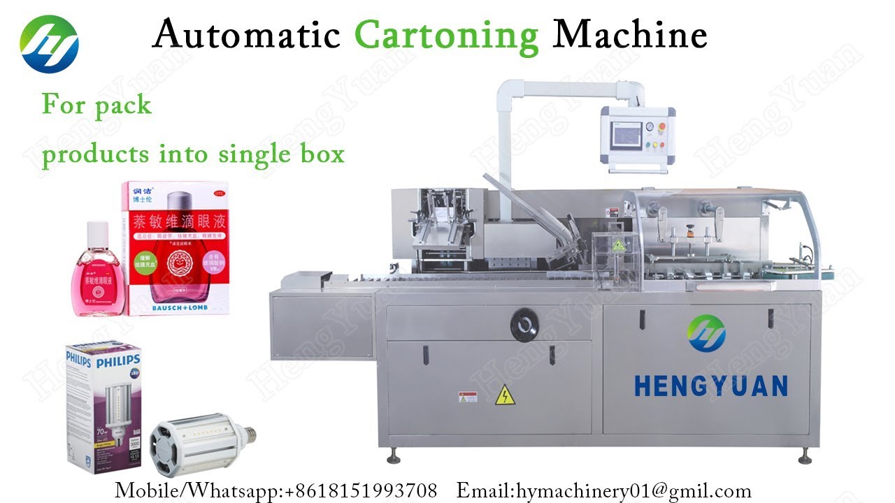 Automatic Cartoning Machine for Packing Any Commodity in Single Carton ...