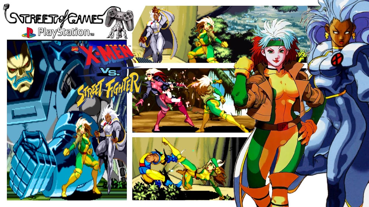X-Men vs Street Fighter EX Edition - Rogue e Storm (PS1/1998) 2K 60fps ...