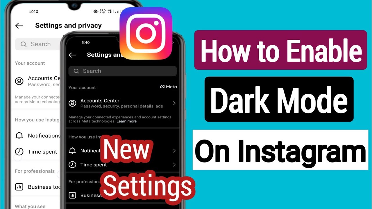 How to Enable Dark Mode on Instagram After New Update Settings 2023 ...