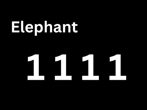 How to draw elephant 🐘 number 1111// Step by step for beginners//Number ...