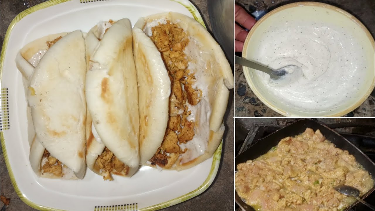 How to make spicy shawarma and white sauce full recipe by zamman food ...