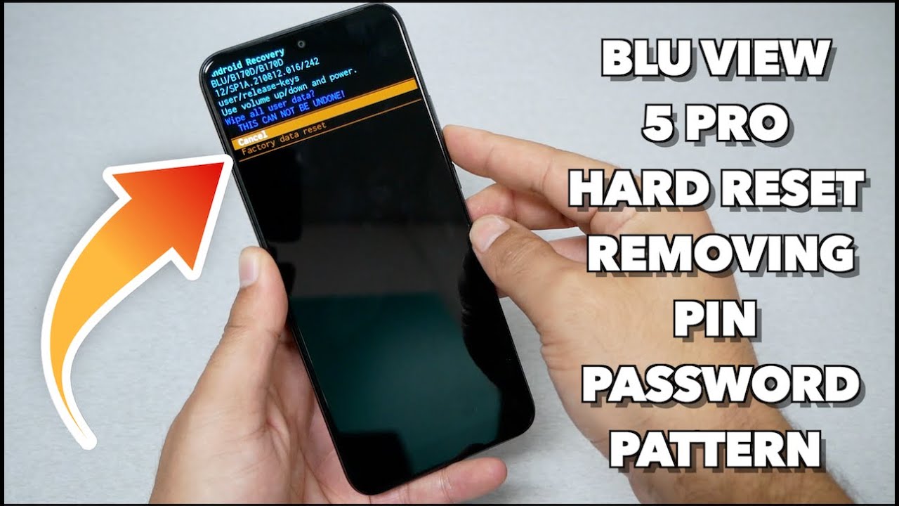 BLU View 5 Pro Hard Reset Removing PIN, Password, pattern No PC - YouTube