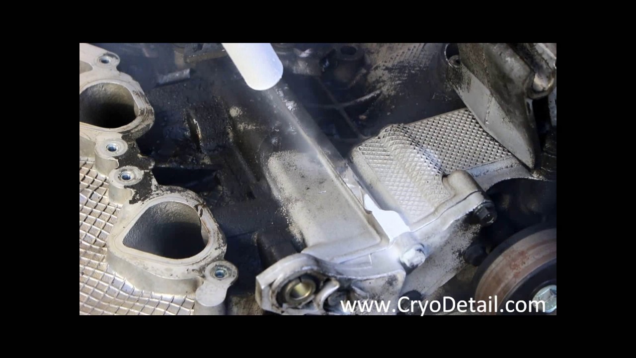 CryoDetail - Porsche engine block blasting example | Dry Ice Cleaning ...