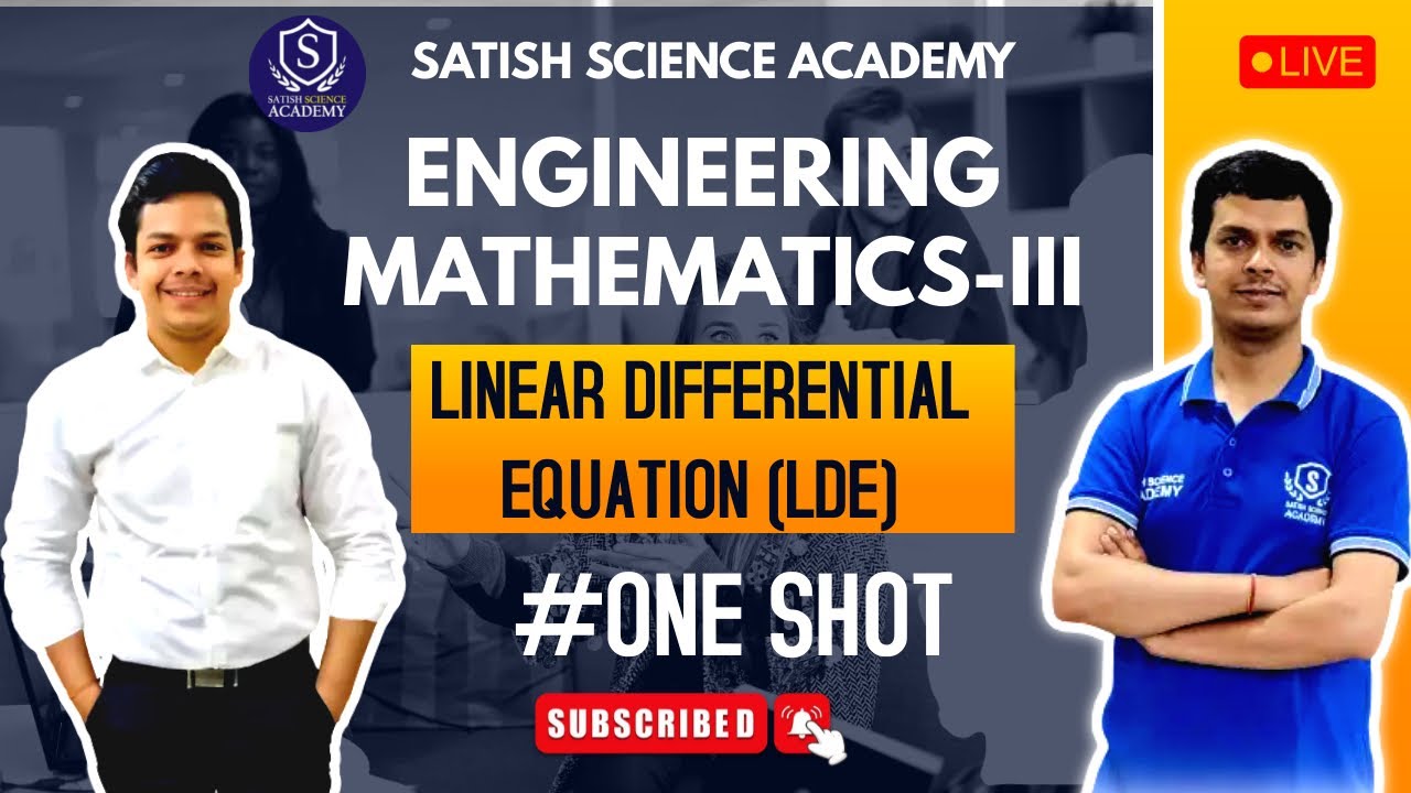 ENGINEERING MATHEMATICS -III | LINEAR DIFFERENTIAL EQUATION #lde # ...