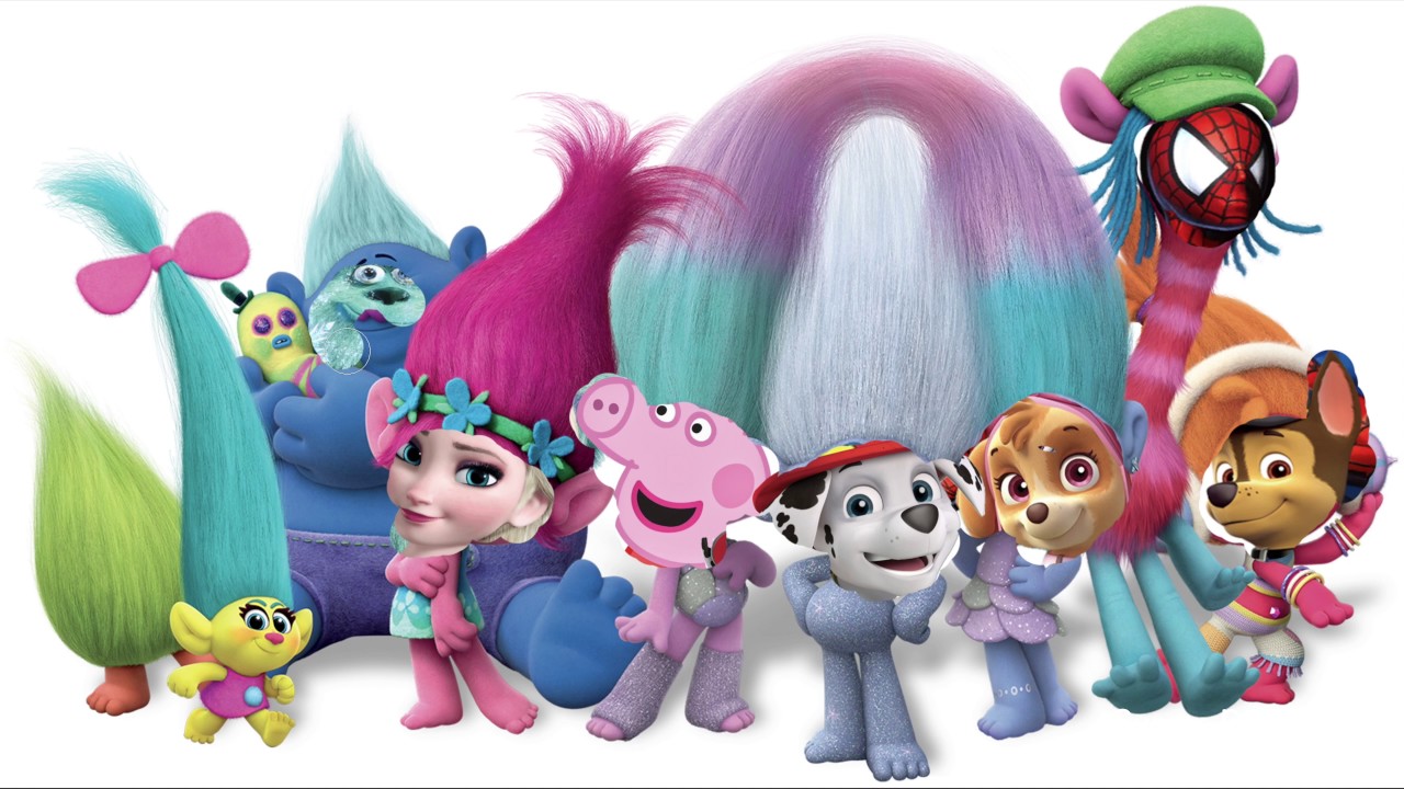 trolls to paw patrol - YouTube