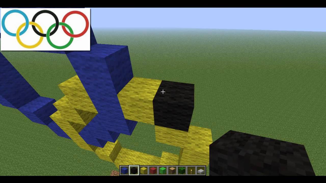De olympische ringen *minecraft pixelart* - YouTube