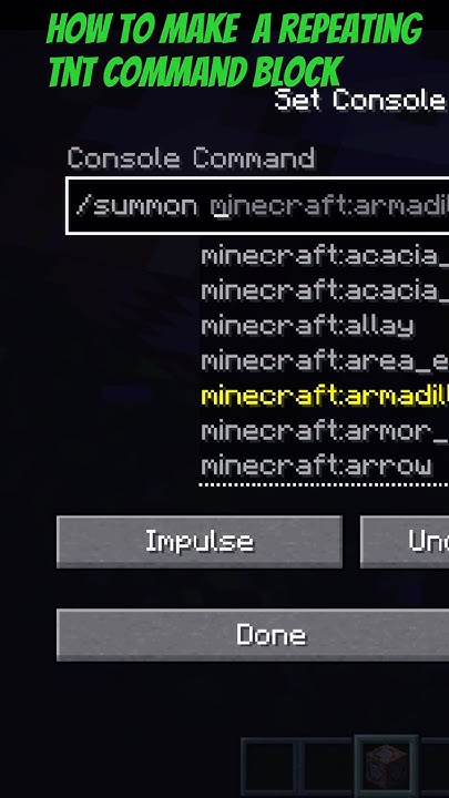 TNT command block #tnt #minecraft #music - YouTube