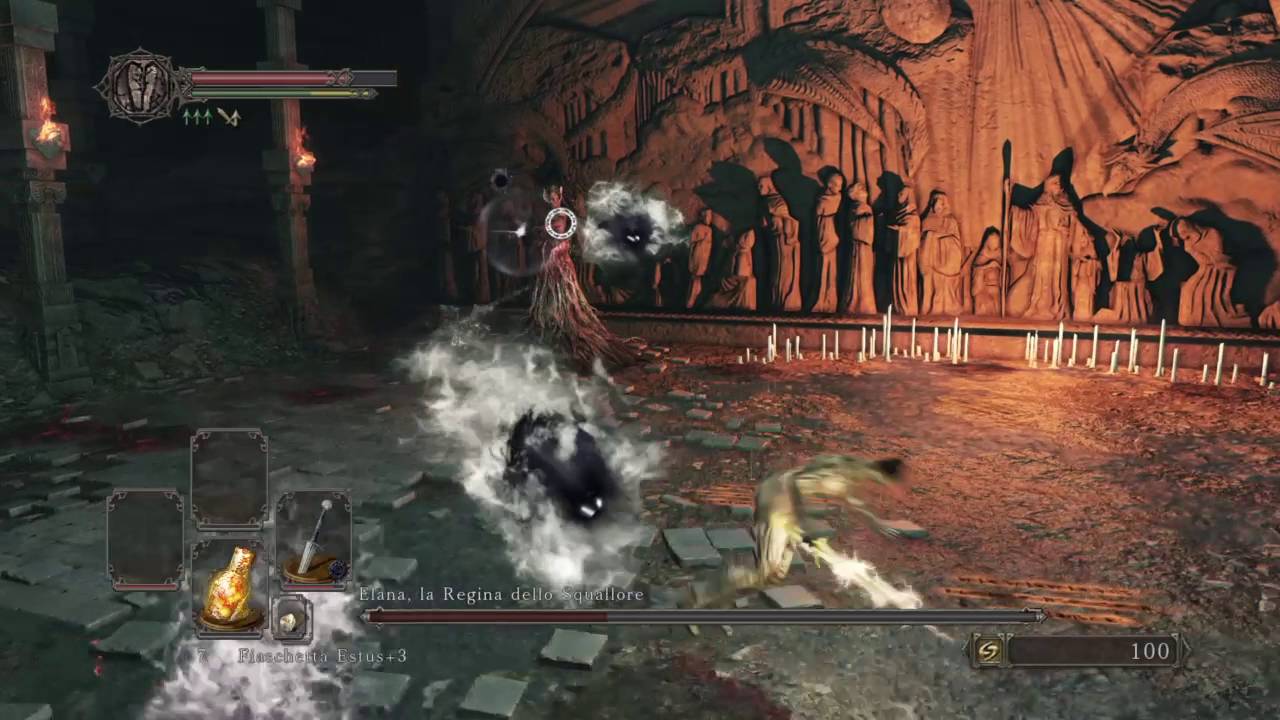 DARK SOULS 2 SOTFS - ELANA THE SQUALID QUEEN SL1 - YouTube