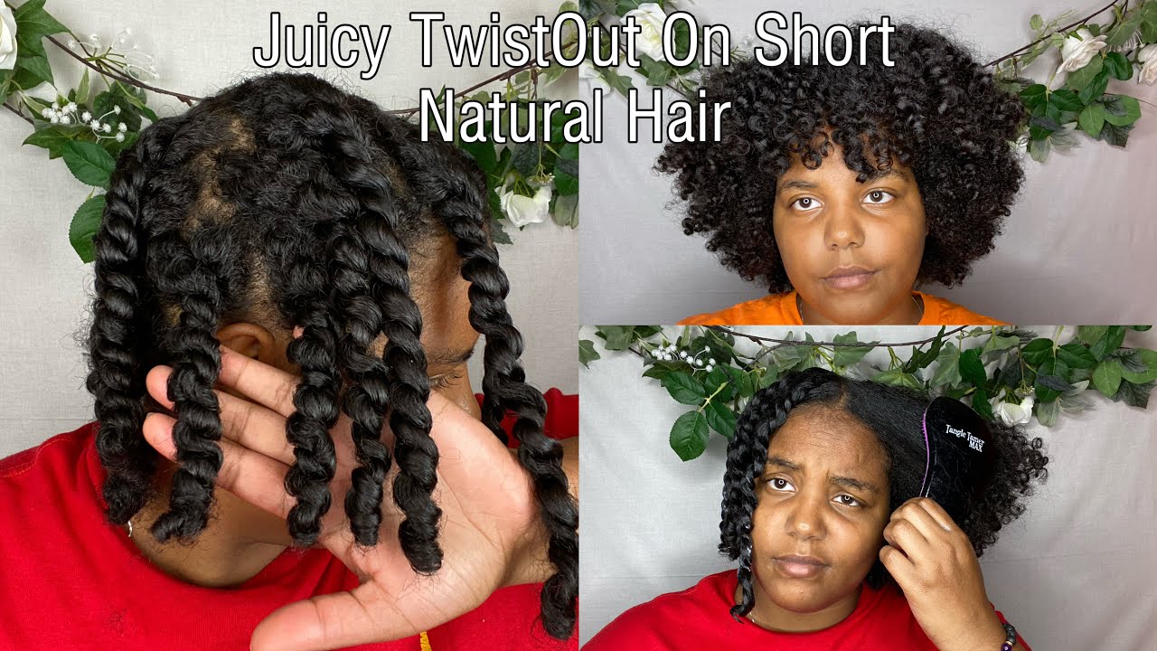 Juicy TwistOut On Medium Length Hair |Feat. Tangle Tamer Max!! - YouTube