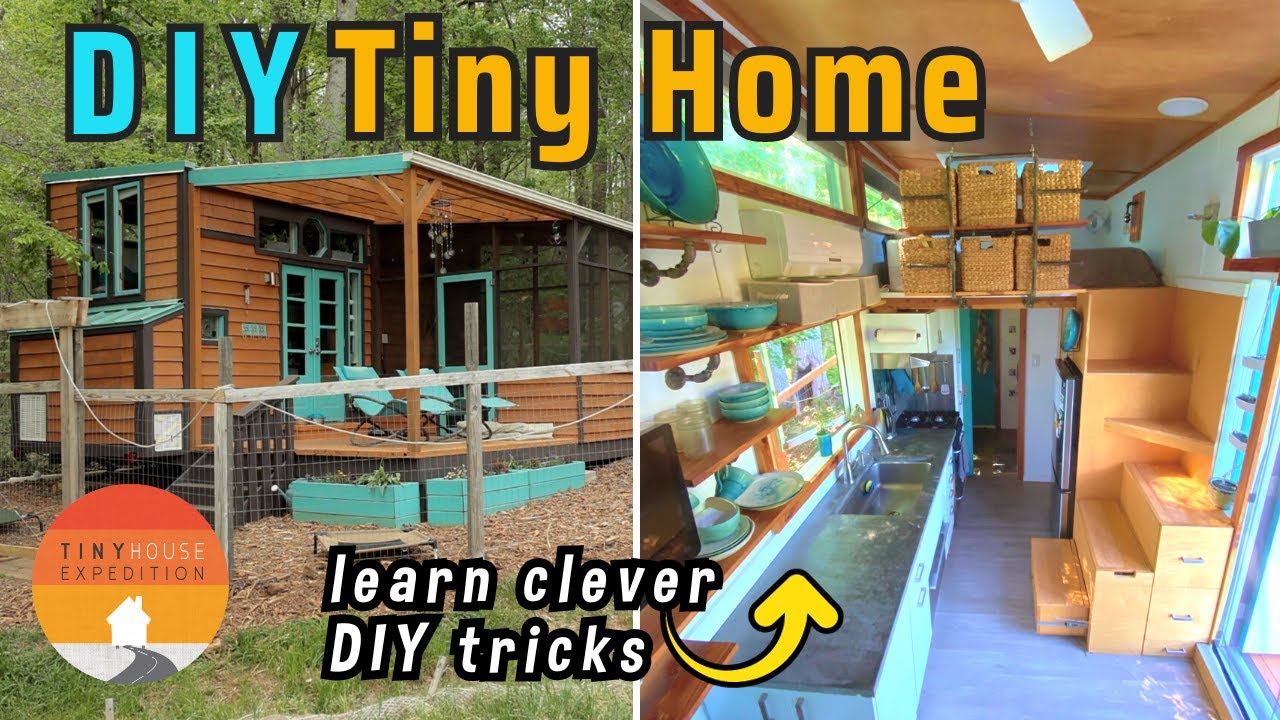 They built an Impressive DIY Tiny House - unique storage how-tos! - YouTube