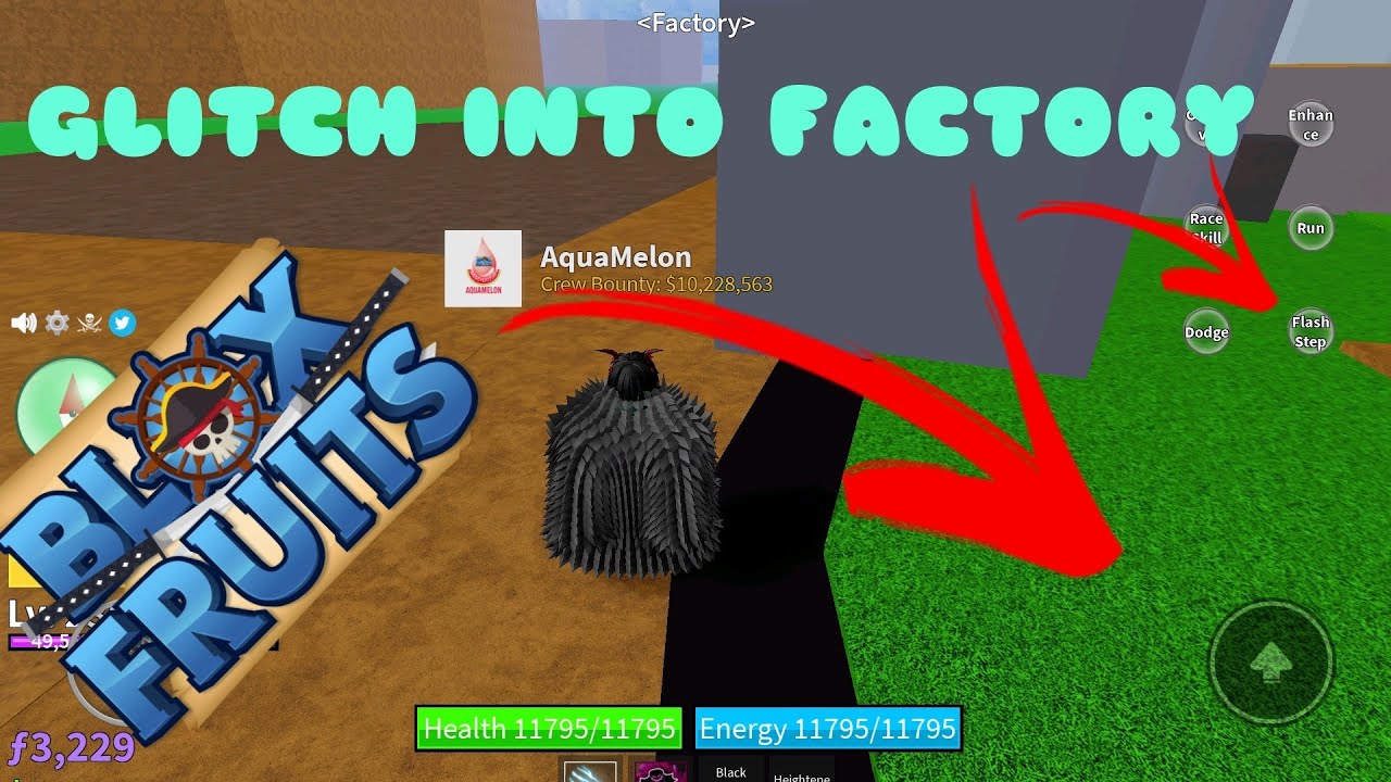 How to glitch into factory before breach In Blox fruits - YouTube