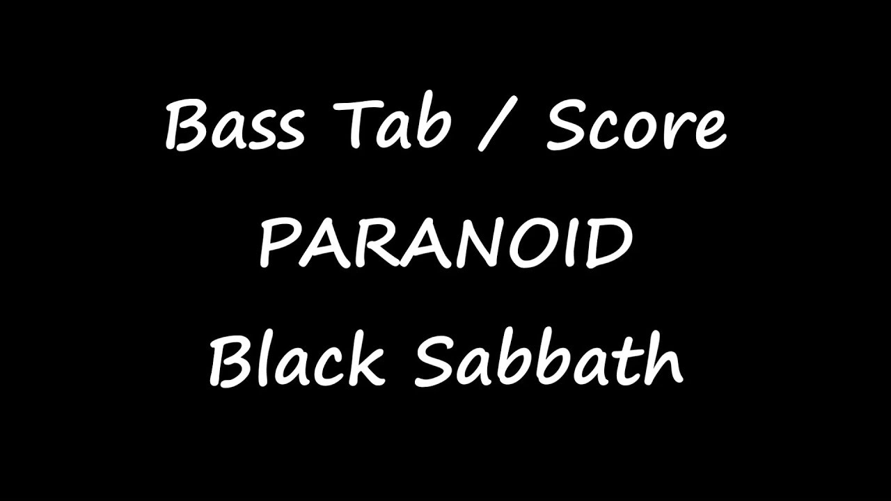 Black Sabbath - Paranoid (BASS TAB / SCORE) - YouTube