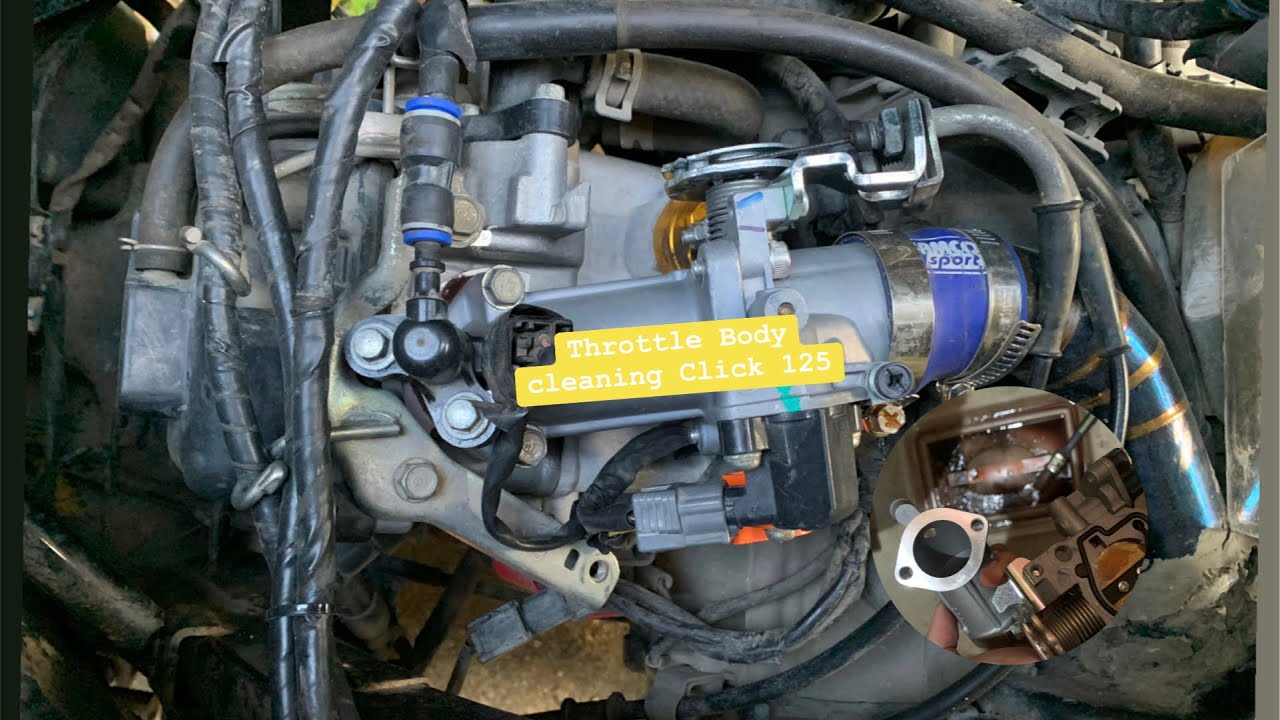 Honda click125 Throttle body cleaning - YouTube