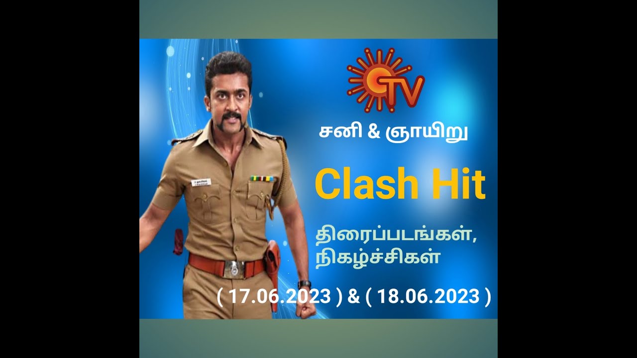 Sun TV Saturday & Sunday Clash Hit Movies, programs | Television news ...